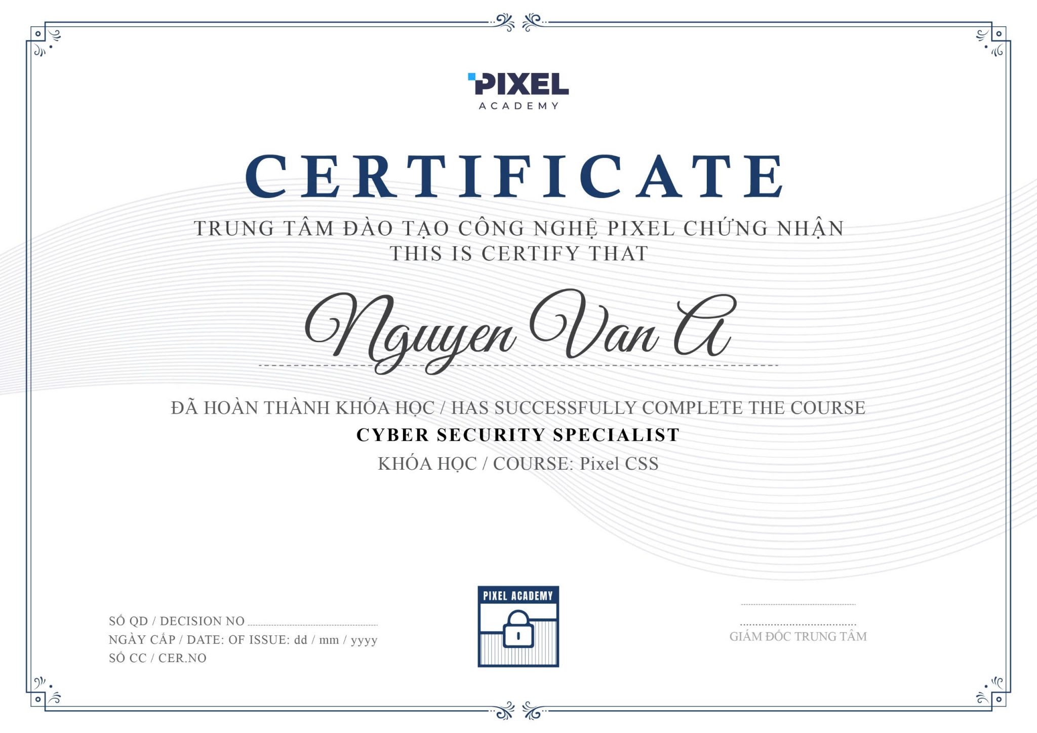 Cyber Security Specialist - Pixel Academy